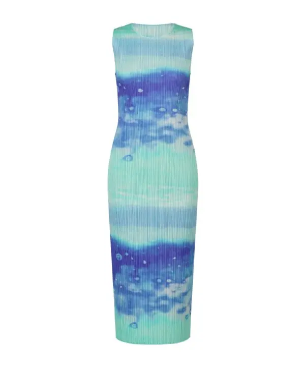 PLEATS PLEASE BY ISSEY MIYAKE Sleeveless Pleated Midi Dress