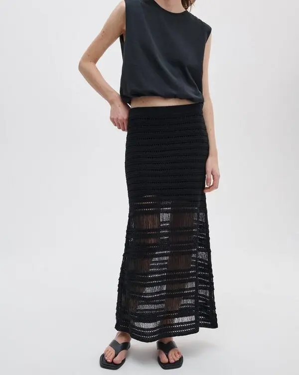 RAG  BONE Rag & Bone Ribbed Midi Skirt