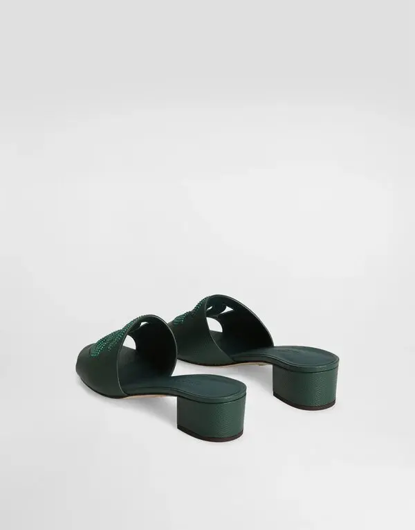 Dolce & Gabbana Embellished Logo Mules