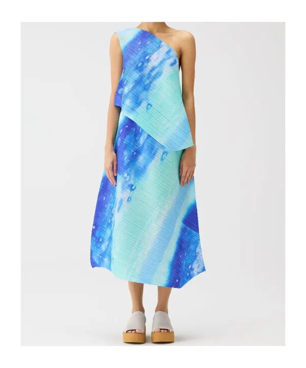 PLEATS PLEASE BY ISSEY MIYAKE Pleated One-shoulder Top