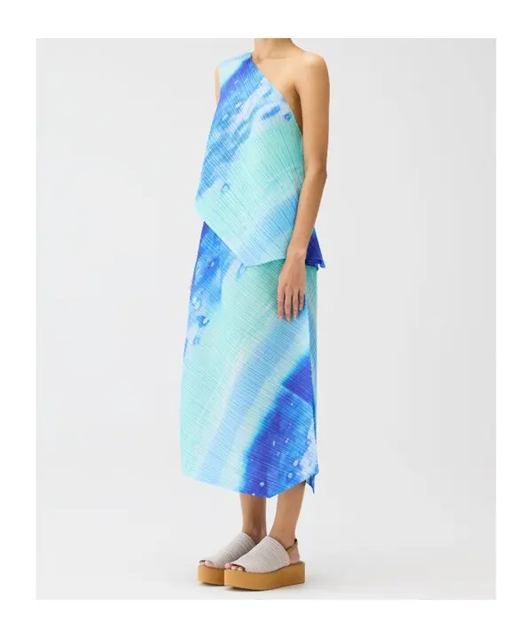PLEATS PLEASE BY ISSEY MIYAKE Pleated One-shoulder Top