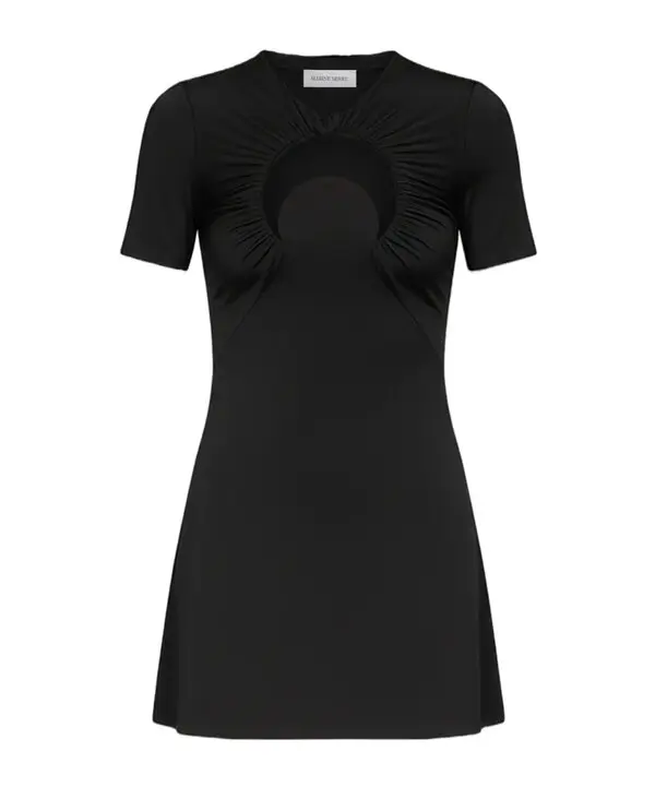 MARINE SERRE Moon Gathered Mini Dress
