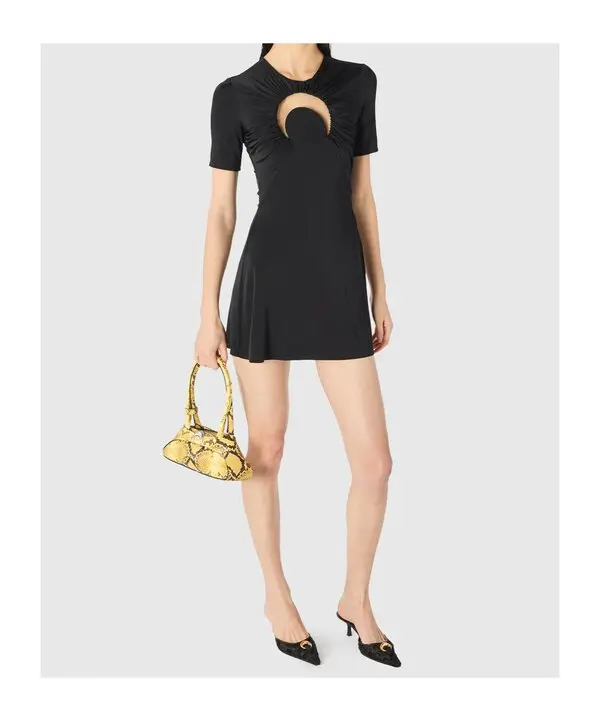 MARINE SERRE Moon Gathered Mini Dress