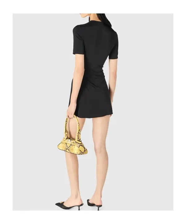 MARINE SERRE Moon Gathered Mini Dress