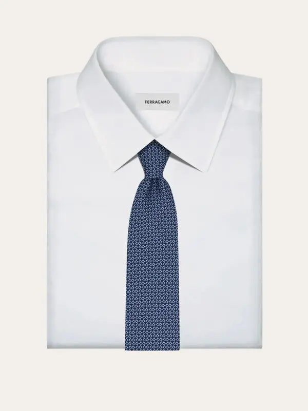 FERRAGAMO Gancini Check Neck Tie