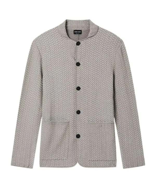 Giorgio Armani Chevron Knit Jacket