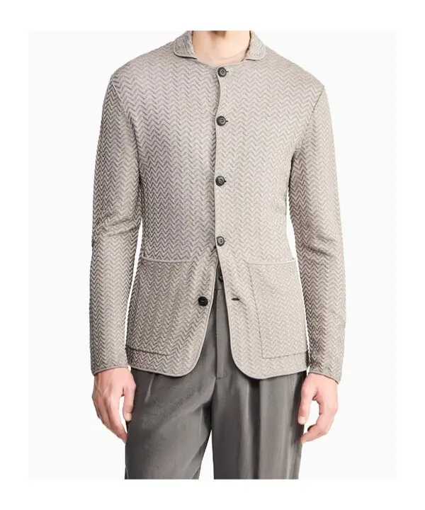 Giorgio Armani Chevron Knit Jacket