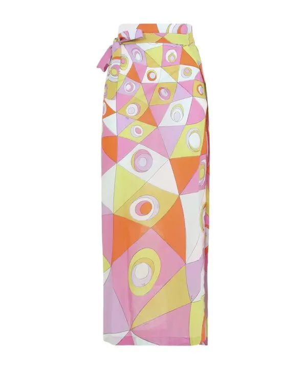 Emilio Pucci Sheer Printed Pareo Beachwear - Multicolor