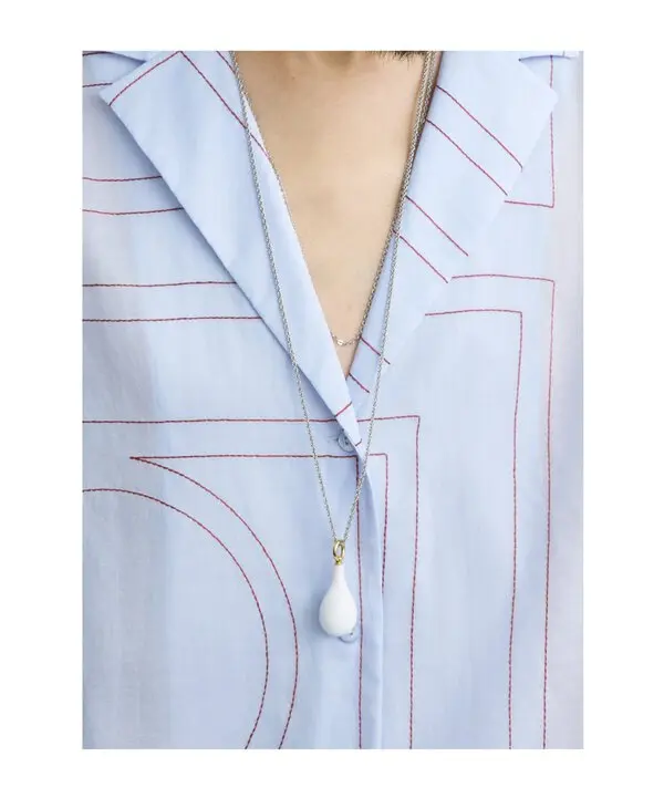 TOTEME Geometric Pattern Long Sleeve Shirt