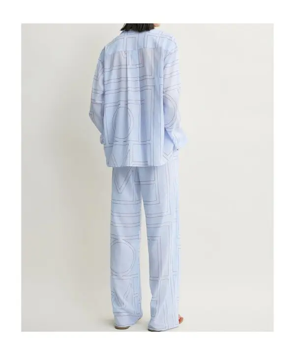 TOTEME Geometric Pattern Long Sleeve Shirt