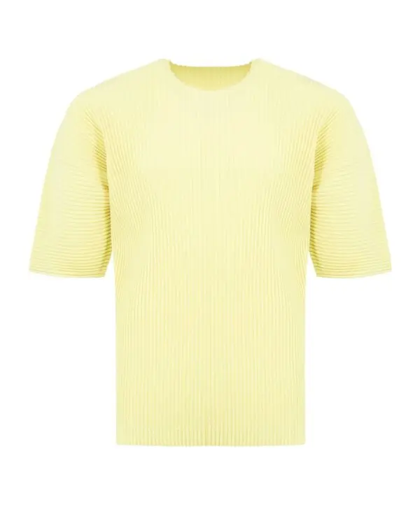 Issey Miyake Homme Plissé Monthly Colors May Pleated T-shirt - Yellow