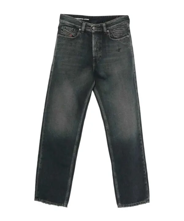 DIESEL® 1988 D-ark Distressed-finish Straight-leg Jeans