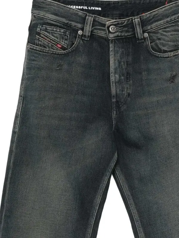 DIESEL® 1988 D-ark Distressed-finish Straight-leg Jeans