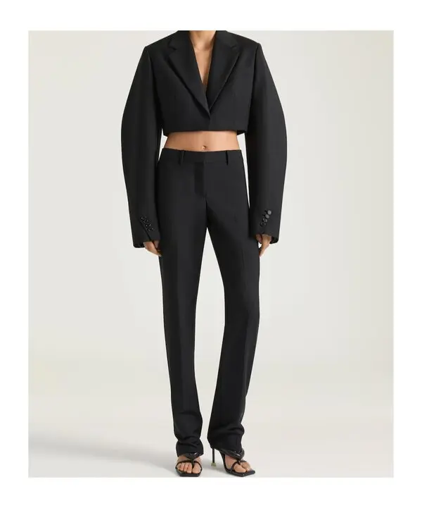 Givenchy Cropped Cocoon Jacket In Wool And Mohair
