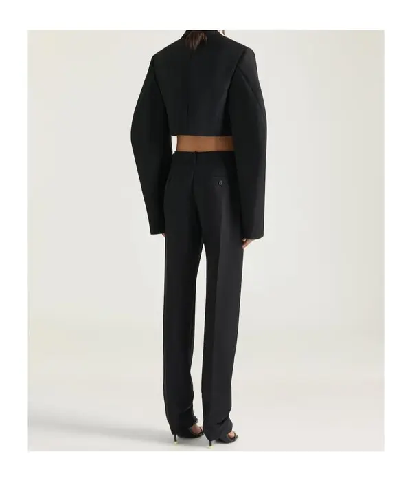 Givenchy Cropped Cocoon Jacket In Wool And Mohair