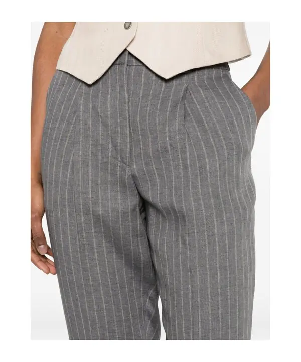 Peserico Pinstripe Pleated Trousers