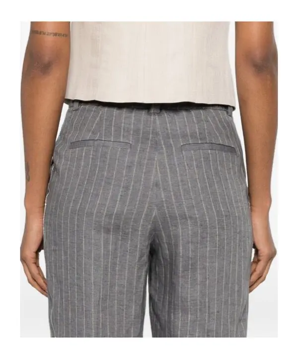 Peserico Pinstripe Pleated Trousers