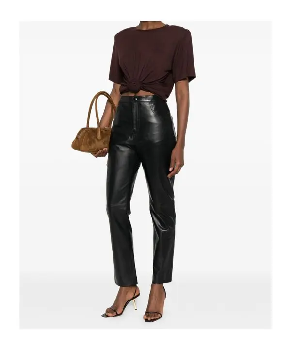 TWINSET Leather Trousers