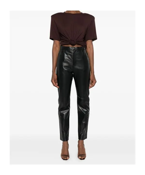 TWINSET Leather Trousers