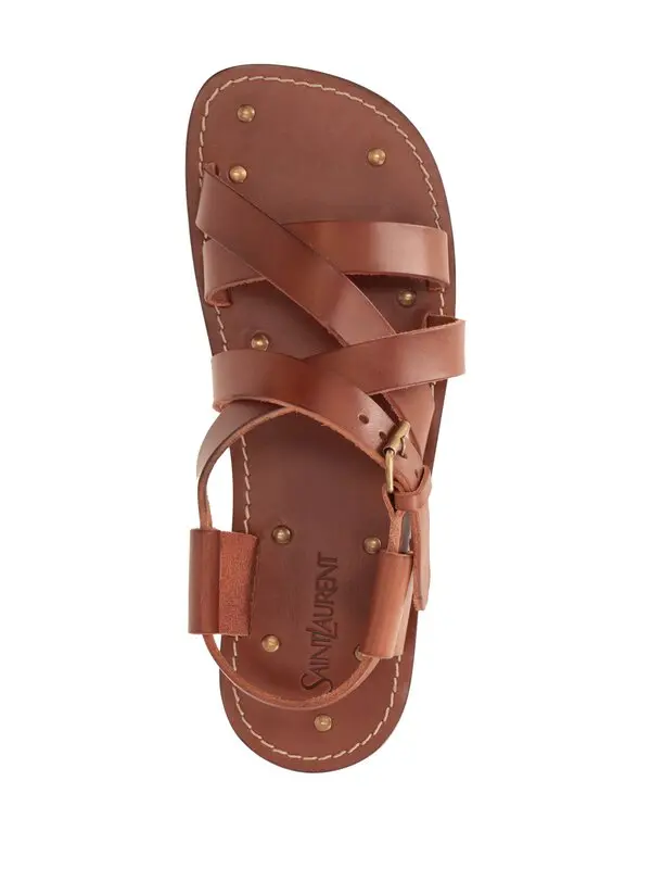 Saint Laurent Cheever Buckle-fastening Flat Sandals