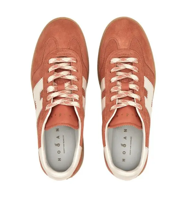 Hogan H698 Suede Platform Sneakers - Orange