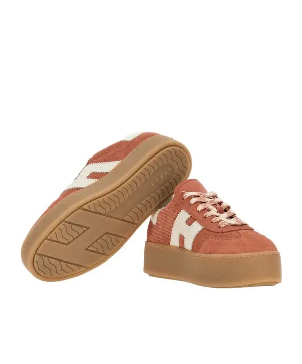 Hogan H698 Suede Platform Sneakers - Orange