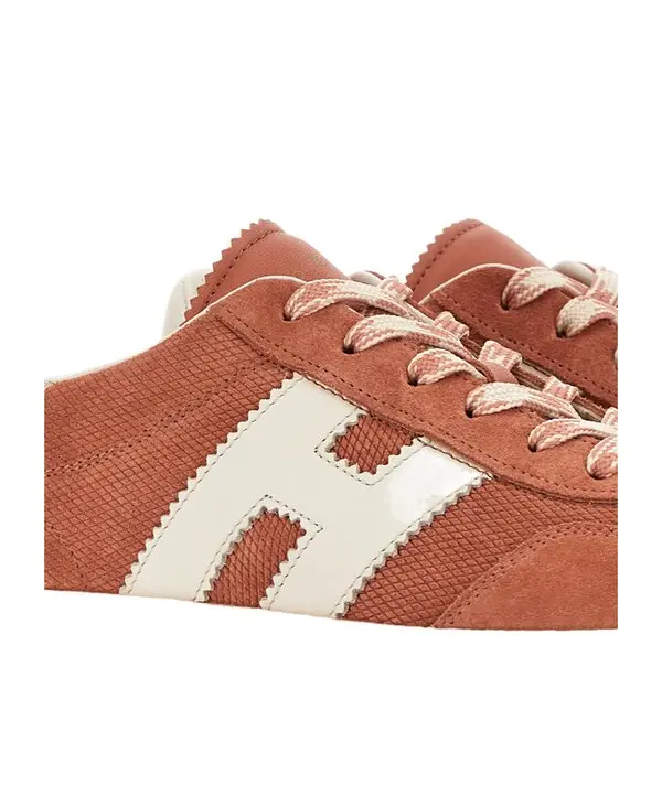 Hogan H698 Suede Platform Sneakers - Orange