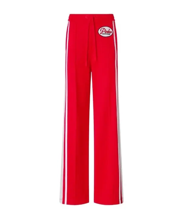Pinko Logo Appliqué Wide-leg Track Shorts