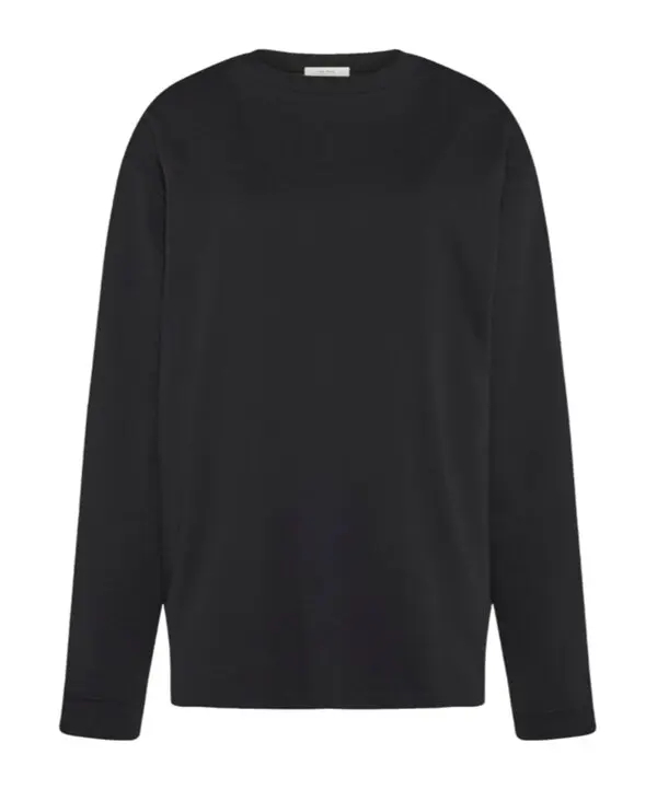 THE ROW Roundneck Long Sleeve T-shirt - Black