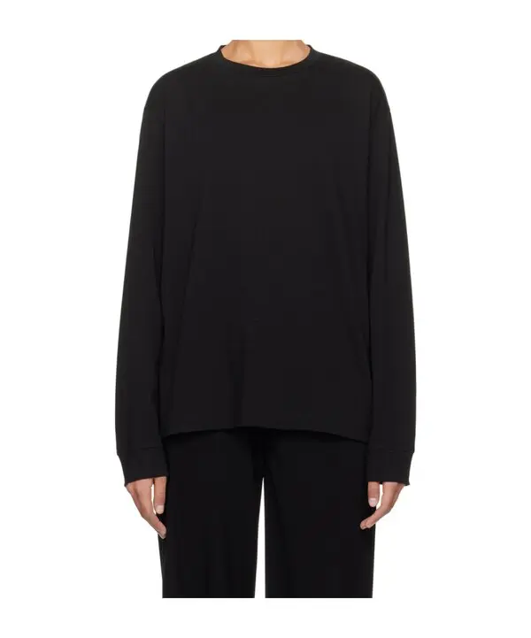 THE ROW Roundneck Long Sleeve T-shirt - Black