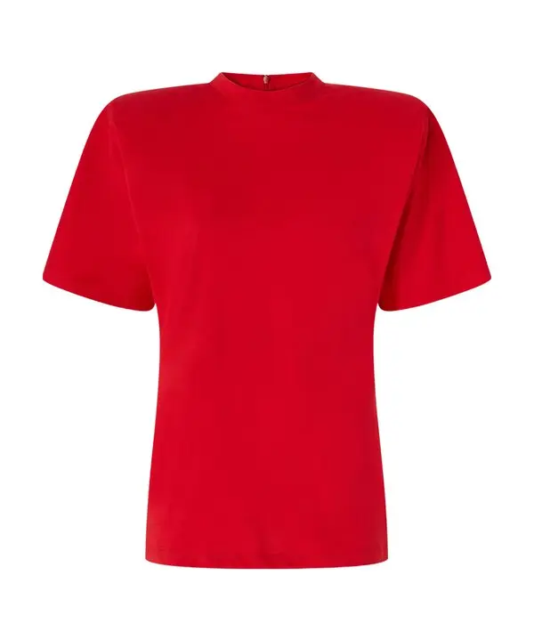 Pinko Belted Round Neck Blouse - Red