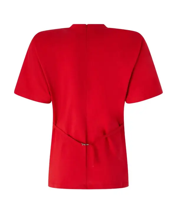 Pinko Belted Round Neck Blouse