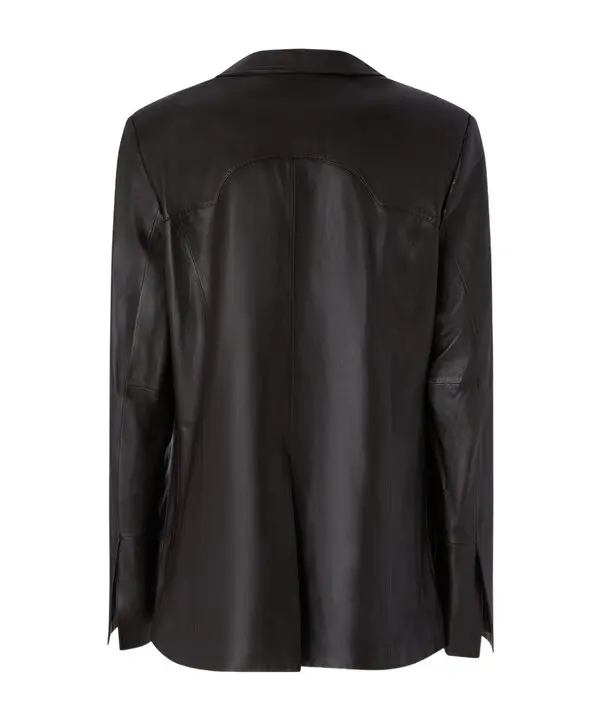 Pinko Single-breasted Leather Jacket