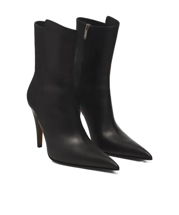 Alexander McQueen Pointed Toe Zip Up Ankle Boots