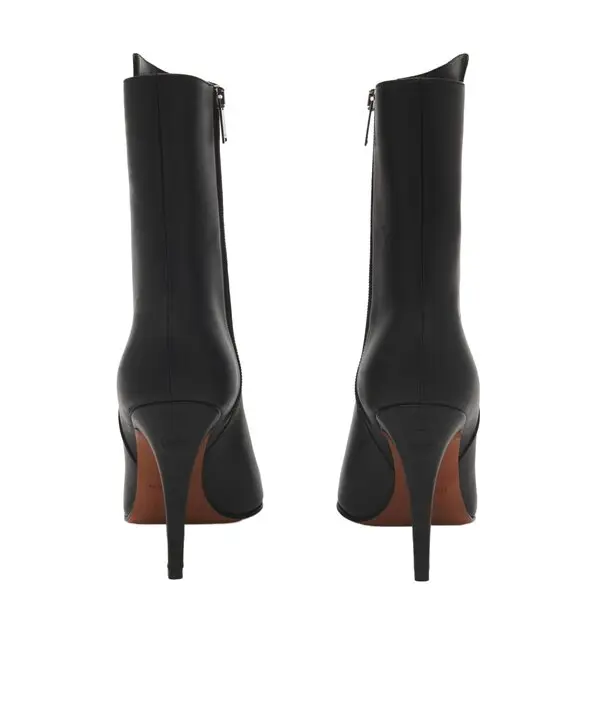 Alexander McQueen Pointed Toe Zip Up Ankle Boots