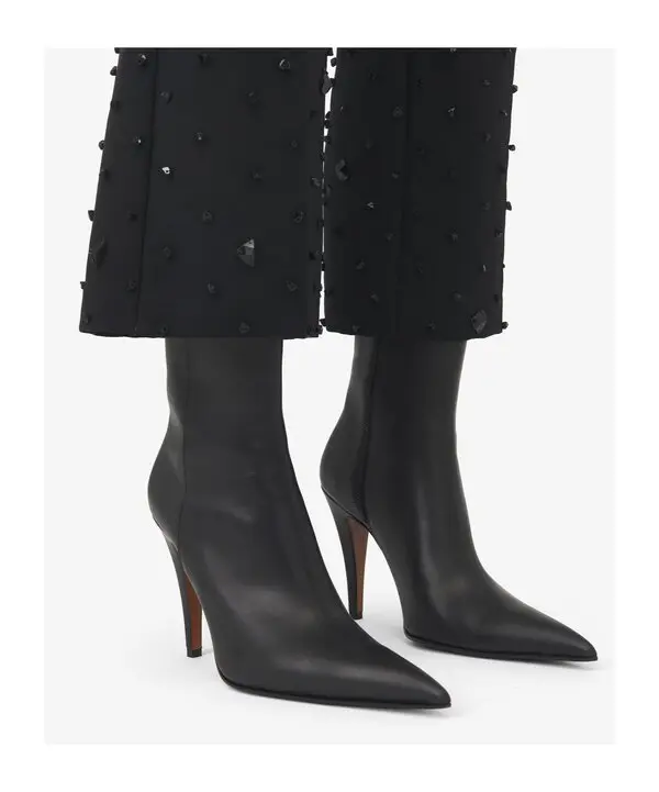 Alexander McQueen Pointed Toe Zip Up Ankle Boots