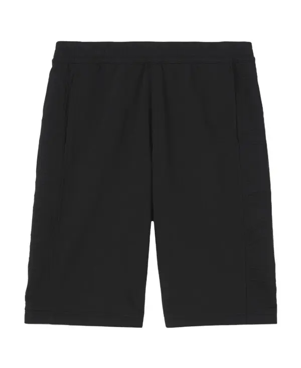 Burberry Elasticated Waist Track Shorts With Logo Detailing - Black