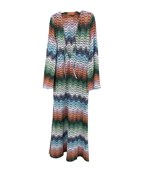 Missoni Zigzag-knit Cut-out Maxi Dress