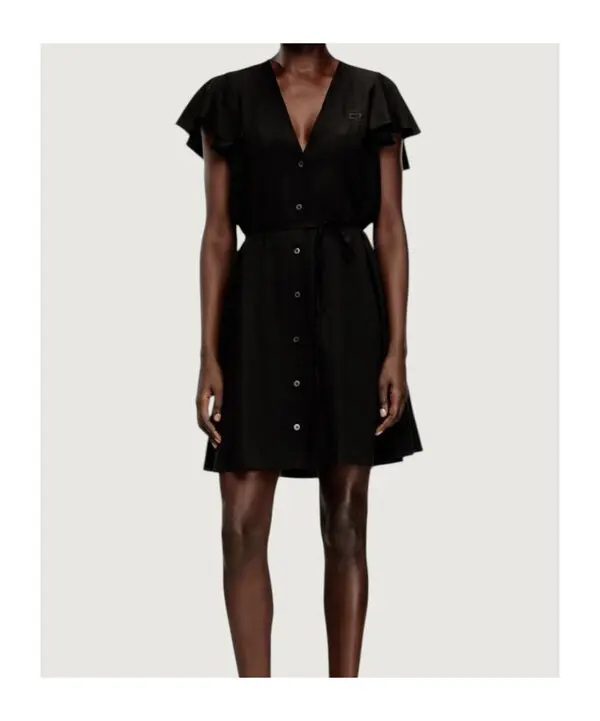 DIESEL® D-aikiri Dress With V-neck And Flutter Sleeves