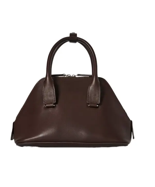 THE ROW Mini Devon Tote Bag - Dark Brown