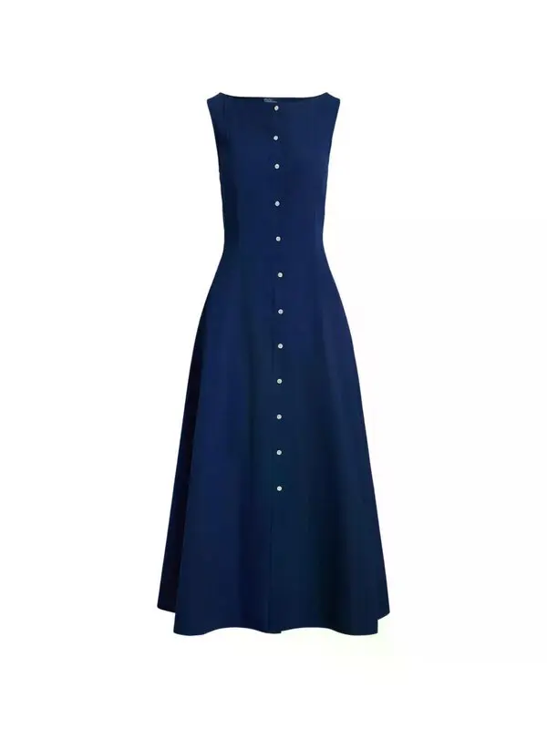 Polo Ralph Lauren Boat Neck Buttoned Maxi Dress