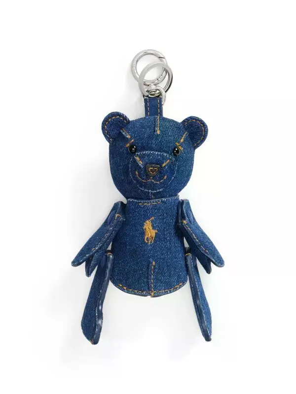 Polo Ralph Lauren Polo Bear Denim Bag Charm - Blue