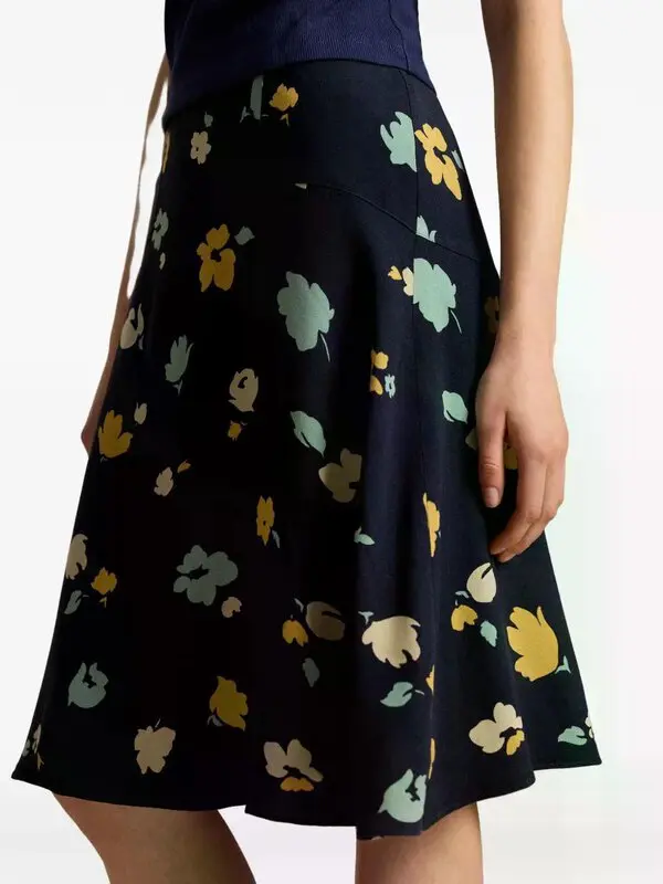 Polo Ralph Lauren Floral Print Flared Midi Skirt