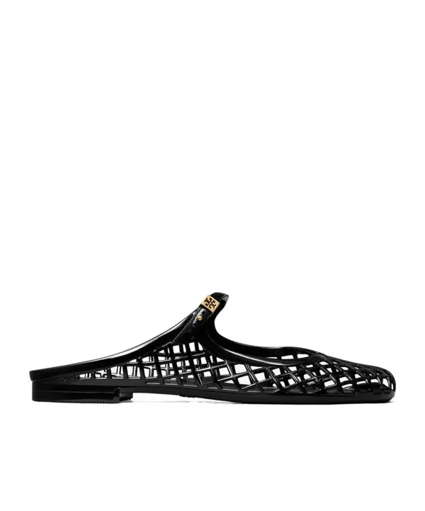 Tory Burch Mellow Flat Mules With Buckled Strap