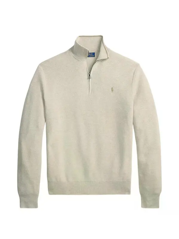 Polo Ralph Lauren Mesh-knit Quarter-zip Sweater