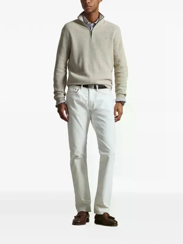Polo Ralph Lauren Mesh-knit Quarter-zip Sweater