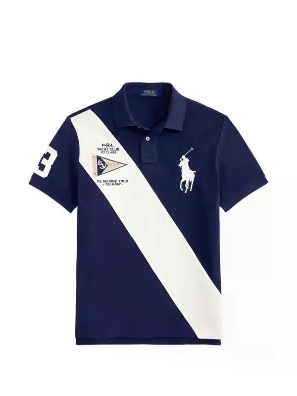 Polo Ralph Lauren Sash-stripe Polo Shirt - Blue