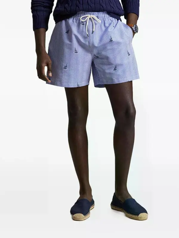 Polo Ralph Lauren Striped Sailboat Swim Trunks