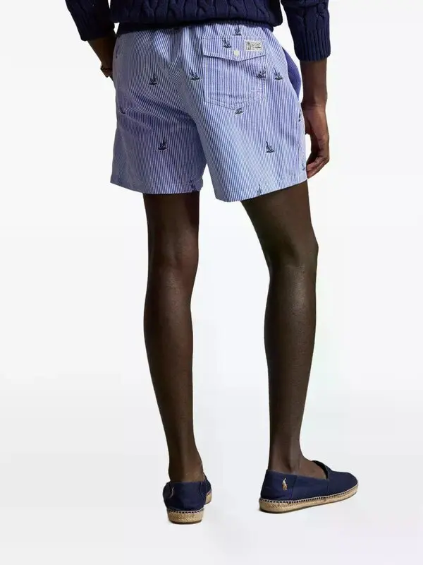 Polo Ralph Lauren Striped Sailboat Swim Trunks