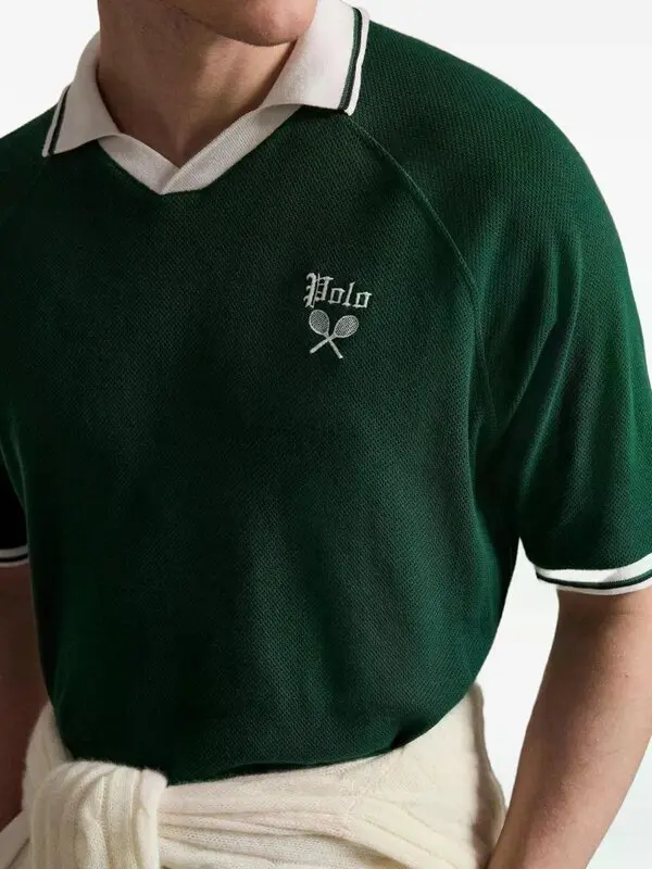 Polo Ralph Lauren Logo-embroidered Johnny-collar T-shirt